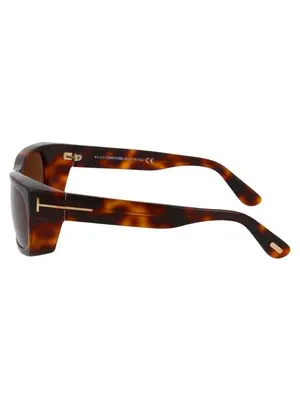 TOM FORD Tortoiseshell Square Frame Sunglasses - Brown
