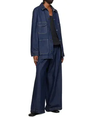 MAISON MARGIELA Wide-leg Pleated Jeans - Blue