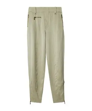 Burberry Tapered-leg Zip Detailed Trousers - Skylark