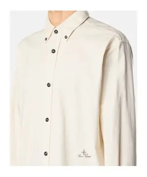 Stone Island Logo Embroidered Shirt