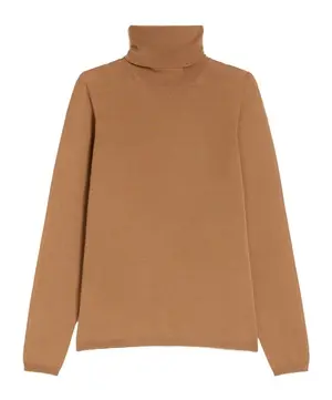 Max Mara Wool Knit Turtleneck Jumper - Camel