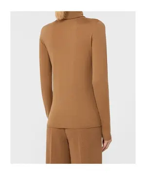 Max Mara Wool Knit Turtleneck Jumper - Camel