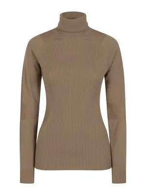 Moncler Logo Embroidered High Neck Jumper - No