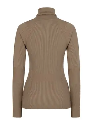 Moncler Logo Embroidered High Neck Jumper - No