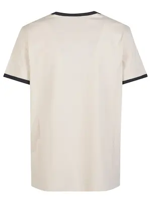 Moncler Logo Embroidered Crewneck T-shirt - Pink