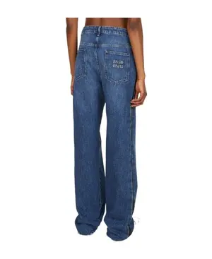 Miu Miu Straight Leg Jeans With Logo Detail