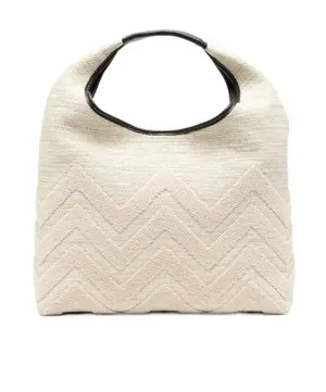 Missoni Zigzag Pattern Tote Bag - Nude