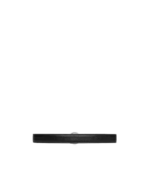 Gucci Monogram Plaque Leather Belt - Black