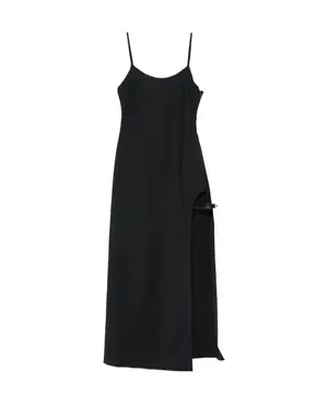 Coperni Side-split Strap Midi Dress - Black