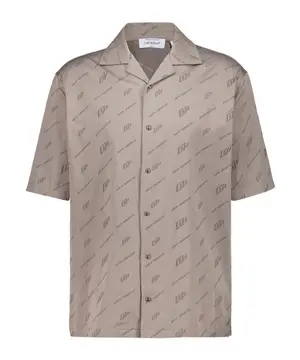 Off-White Jacquard Bowling Shirt - Nude
