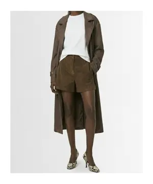 THE FRANKIE SHOP Pembroke Faux Suede Trench Coat