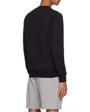 Stone Island Logo Patch Crewneck Sweatshirt - Black