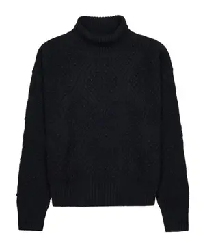 Max Mara High-necked Long-sleeved Sweater With Ribbed Details
