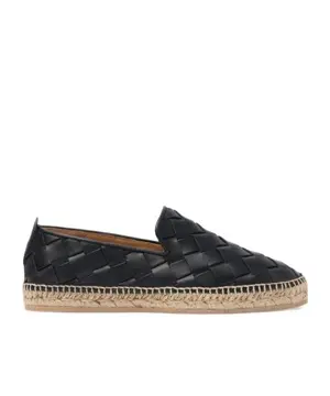 SCAROSSO Martina Woven Espadrilles - Black