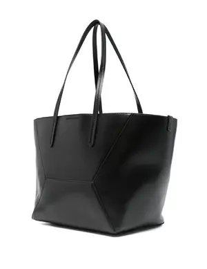 Brunello Cucinelli Panelled Leather Tote Bag - Black