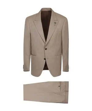 LARDINI Single Breasted Two-piece Suit - Beige