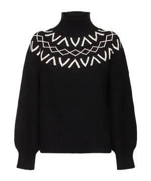 Varley Marcie Fairisle Yoke Knit Sweater - Black