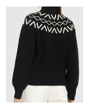 Varley Marcie Fairisle Yoke Knit Sweater - Black
