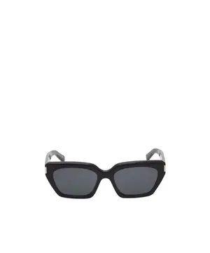 Saint Laurent Sl 826 Page Rectangle-frame Sunglasses - Black