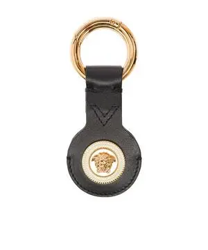 Versace Medusa Plaque Keyring - Black