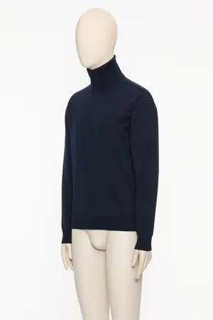 Valentino Garavani Wool High-neck Jumper With Vg Embroidery