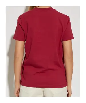 Moncler Embroidered Tonal Logo T-shirt - Wine Red
