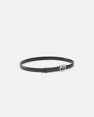 Pinko Bird-buckle Slim Leather Belt