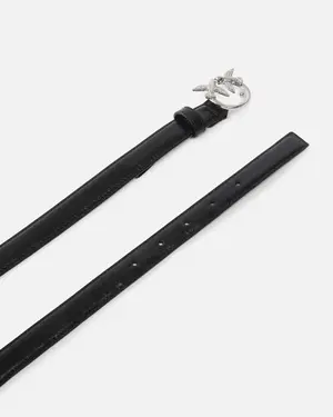 Pinko Bird-buckle Slim Leather Belt