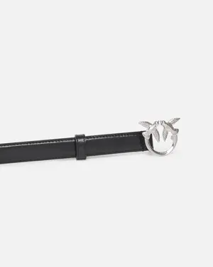 Pinko Bird-buckle Slim Leather Belt