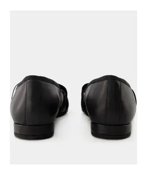 CAREL Leather Square Toe Ballerina Flats
