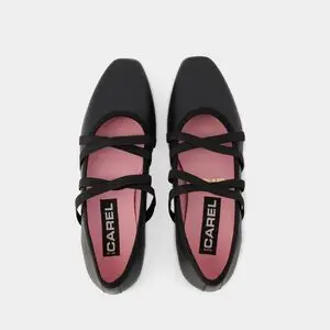 CAREL Leather Square Toe Ballerina Flats