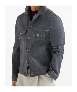 Brunello Cucinelli Denim Trucker Jacket - Medium Gray