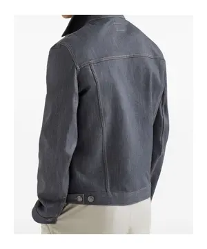 Brunello Cucinelli Denim Trucker Jacket - Medium Gray