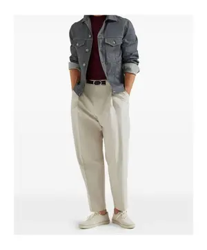 Brunello Cucinelli Denim Trucker Jacket - Medium Gray