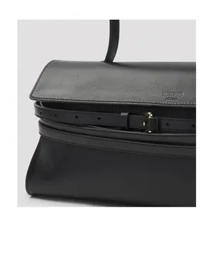 Moschino Medium Tie Detailed Shoulder Bag - Black