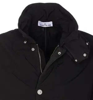 Stone Island Logo Patch Elasticated Hem Jacket - Black