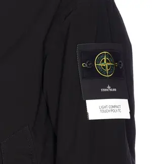 Stone Island Logo Patch Elasticated Hem Jacket - Black