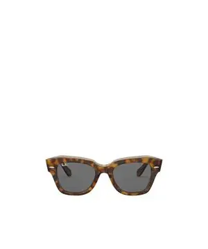 Ray-ban Tortoiseshell Square Frame Sunglasses - Gray