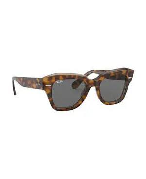Ray-ban Tortoiseshell Square Frame Sunglasses - Gray