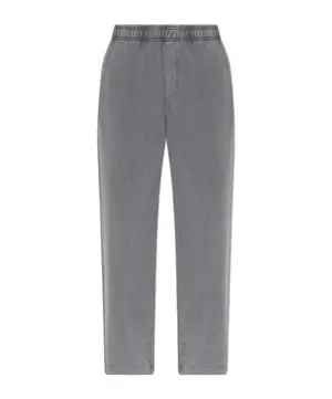 Versace Logo Patch Wide-leg Sweatpants - Gray