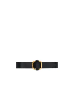 Saint Laurent Oval Wide Belt - Black