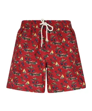 Polo Ralph Lauren All-over Print Drawstring Waist Swim Shorts