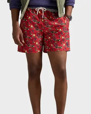 Polo Ralph Lauren All-over Print Drawstring Waist Swim Shorts