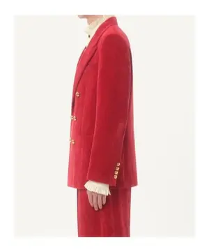 Valentino Garavani Double-breasted Cotton And Linen Velvet Jacket