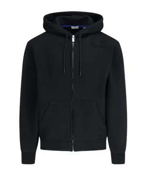 Burberry Zip-up Drawstring Hoodie - Black