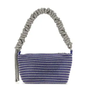 Kara Embellished Mesh Phone Cord Zipped Shoulder Bag - Multicolor