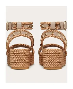 Valentino Garavani Rockstud Open Toe Flatform Sandals