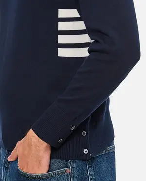 Thom Browne Four Bar Knitted Pullover
