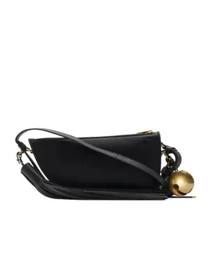 Burberry Mini Shield Ring Detailed Crossbody Bag - Black