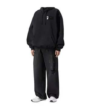 Vetements Long-sleeve Logo-patch Hoodie